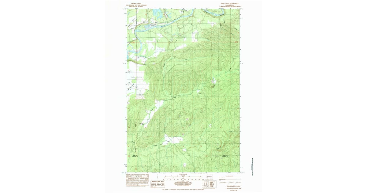1984 Map of Eden Valley, Lewis County, WA — High-Res | Pastmaps