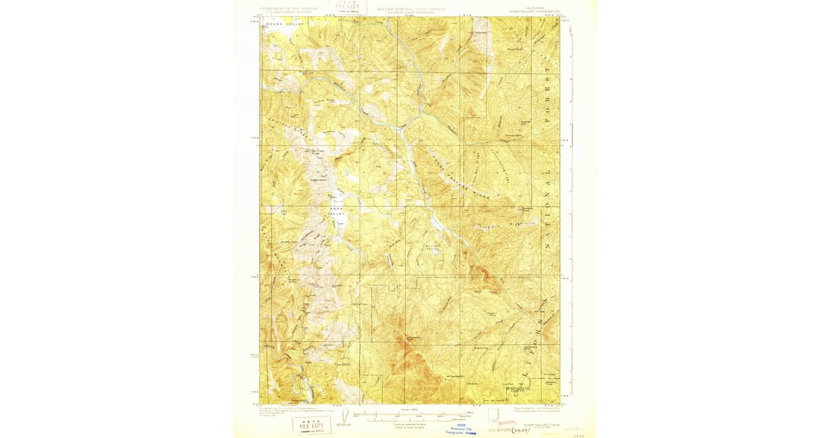 1929 Map of Eden Valley, Mendocino County, CA — High-Res | Pastmaps
