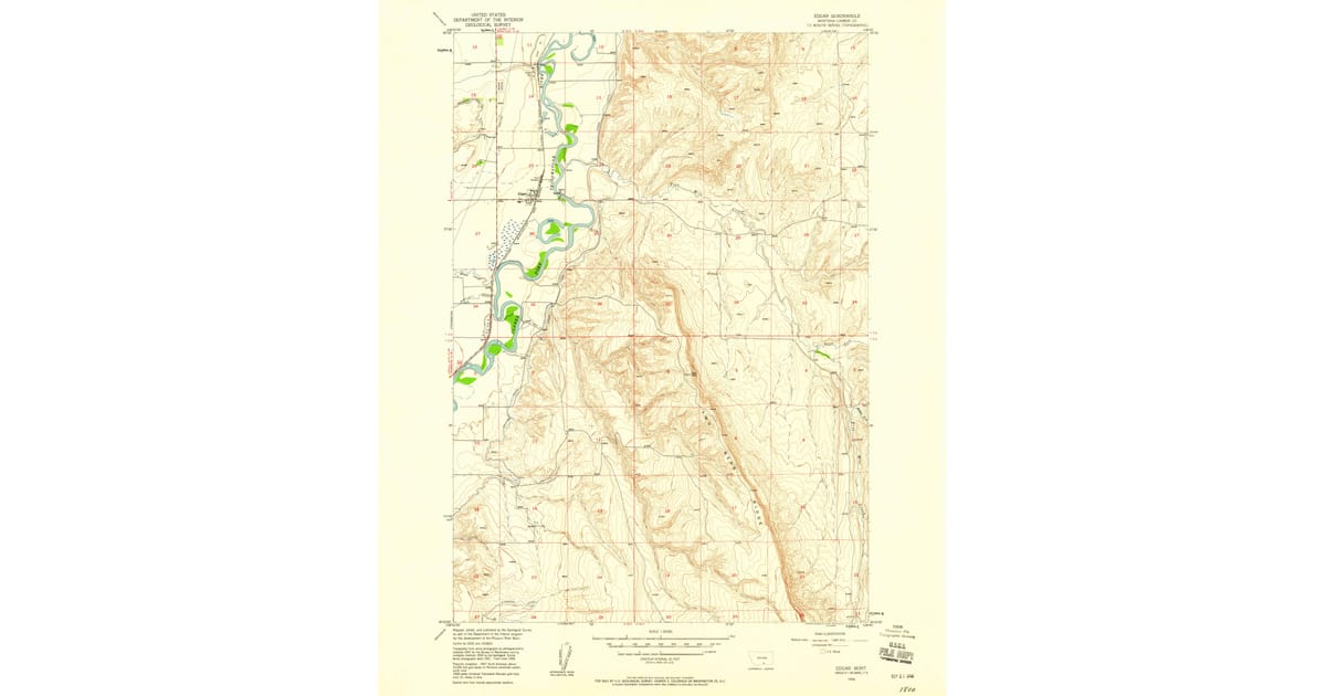 1956 Map of Edgar, MT — High-Res | Pastmaps