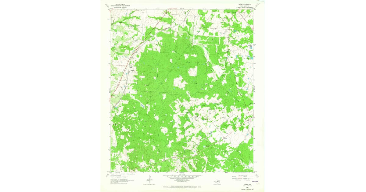 1962 Map of Edgar, DeWitt County, TX — High-Res | Pastmaps