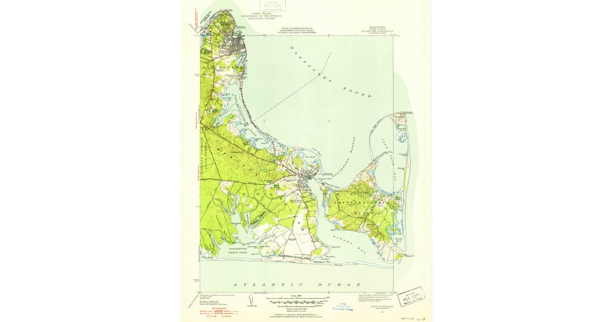 1950s Maps of Oak Bluffs, MA | Pastmaps