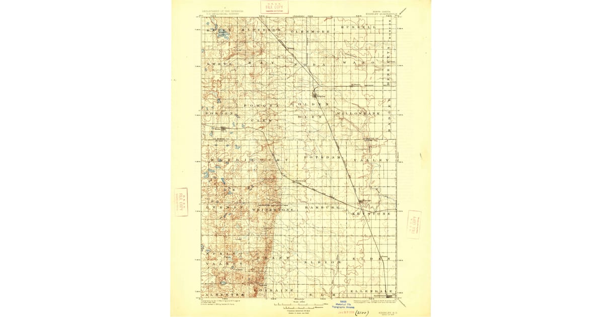 1925 Map of Edgeley, ND — High-Res | Pastmaps