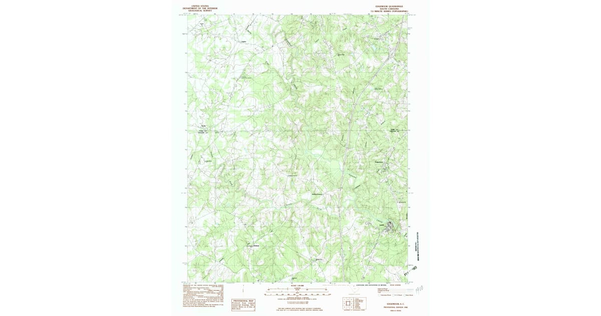1982 Map of Edgemoor, Chester County, SC — High-Res | Pastmaps