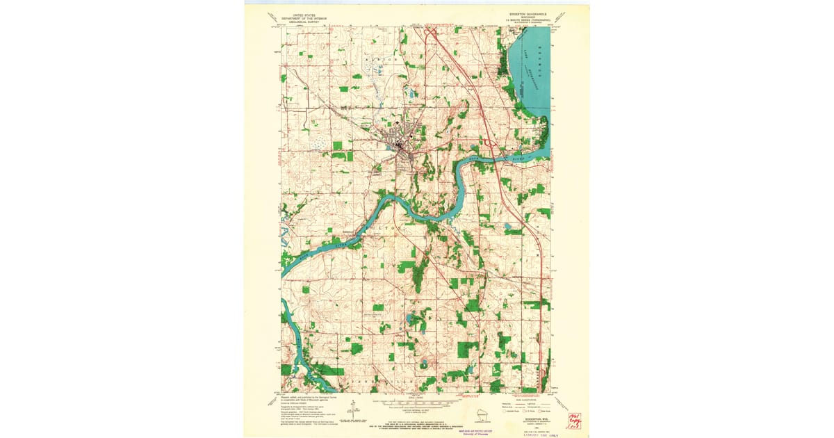 1961 Map of Edgerton, WI — High-Res | Pastmaps