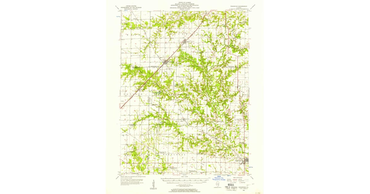 1956 Map of Edgewood, IL — High-Res | Pastmaps