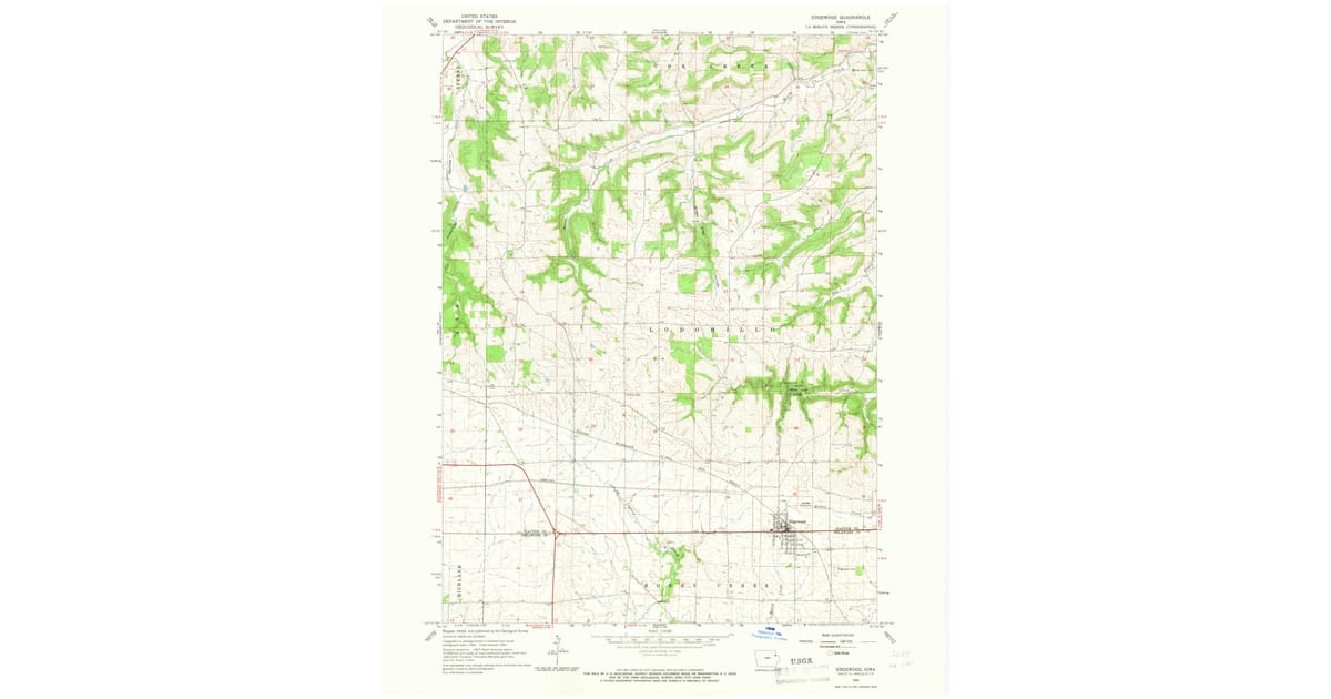 1964 Map of Edgewood, IA — High-Res | Pastmaps