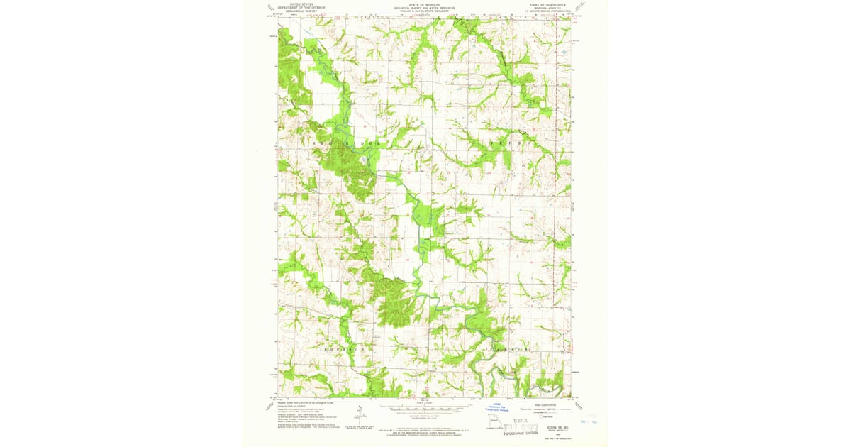 1965 Map of Edina SE, Knox County, MO — High-Res | Pastmaps