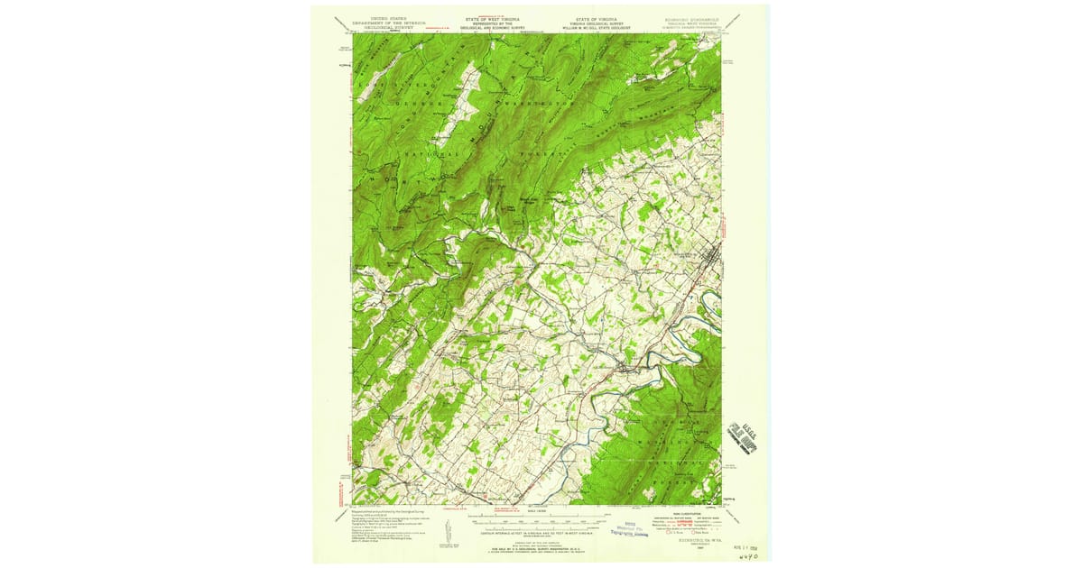1947 Map of Edinburg, VA — High-Res | Pastmaps