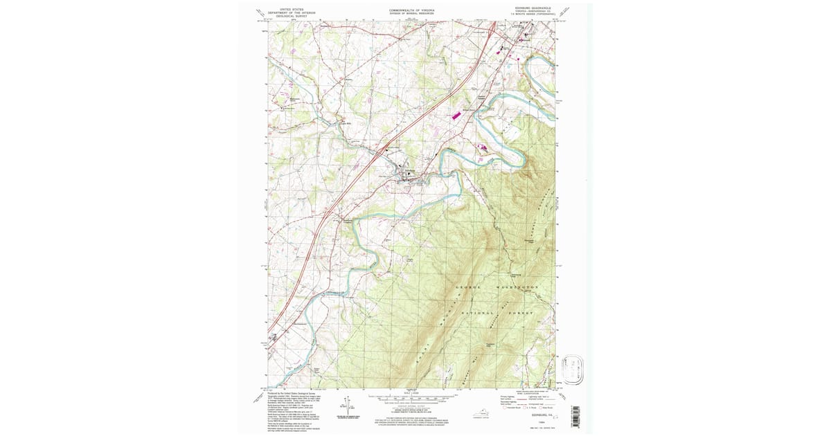 1994 Map of Edinburg, VA — High-Res | Pastmaps