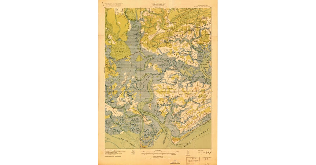 Old Maps of Adams Run, SC for Metal Detecting | Pastmaps