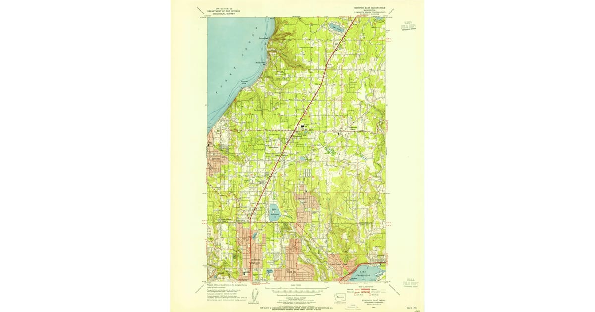 1953 Map of Edmonds East, Snohomish County, WA — High-Res | Pastmaps
