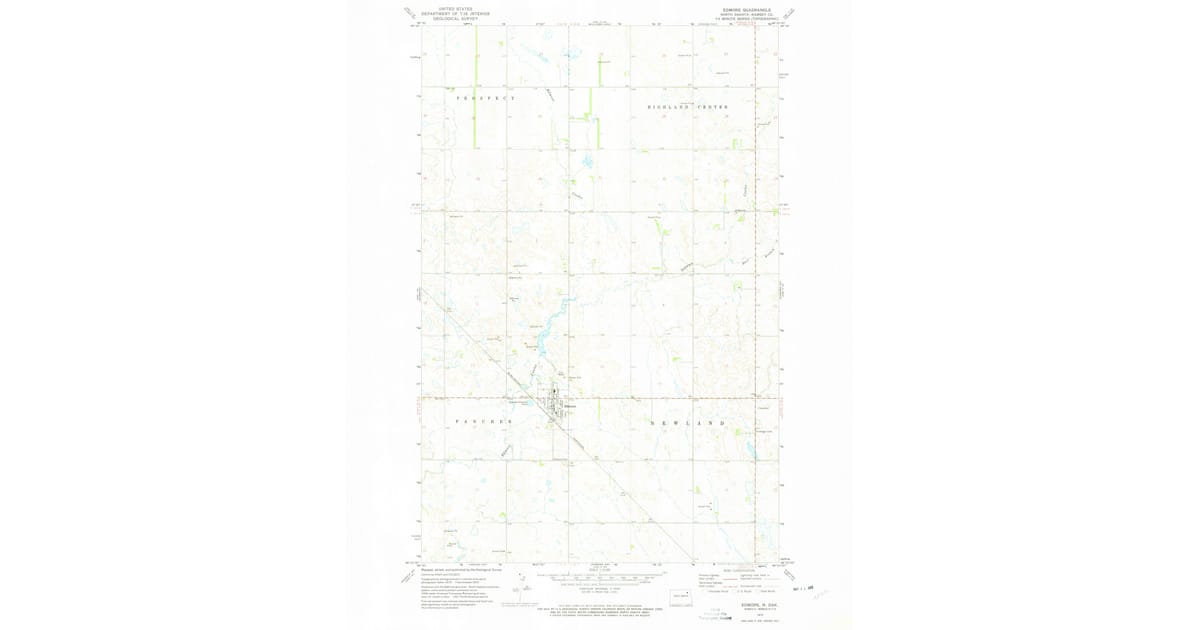 1972 Map of Edmore, ND — High-Res | Pastmaps