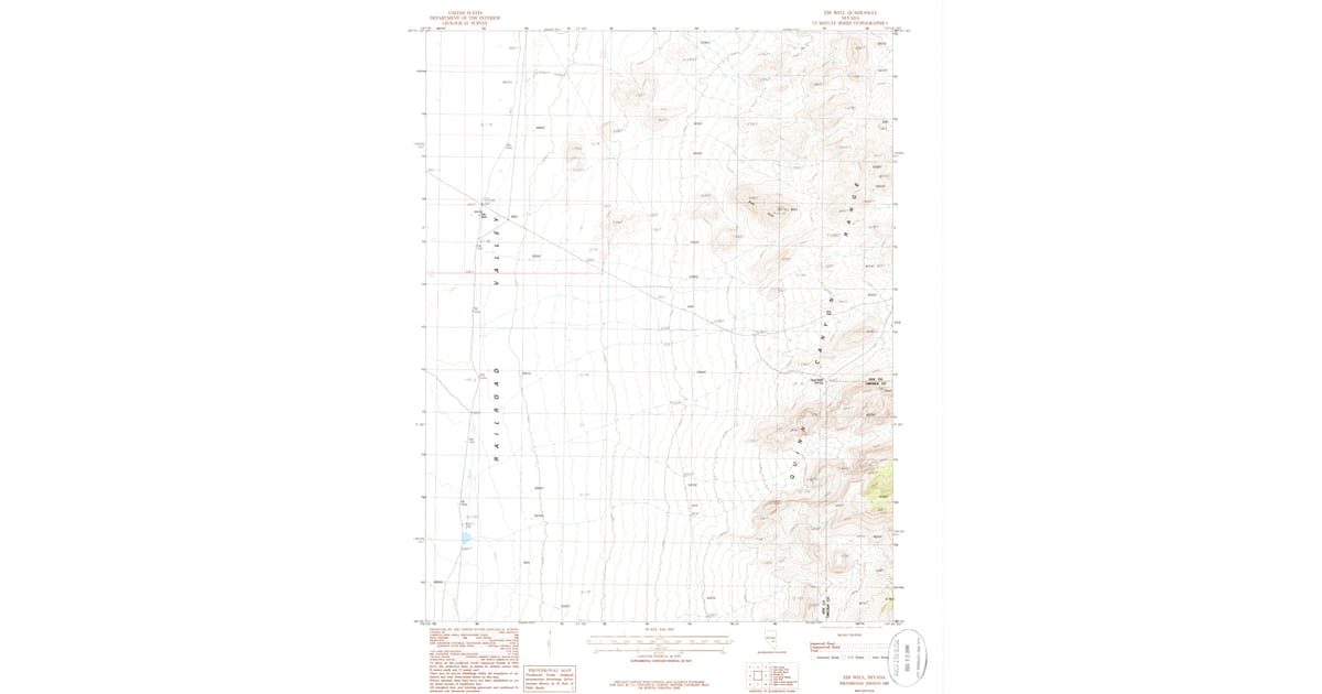 1985 Map of Eds Well, Nye County, NV — High-Res | Pastmaps