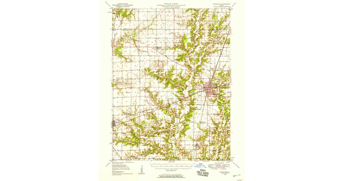 1950s Maps of Effingham County, IL | Pastmaps