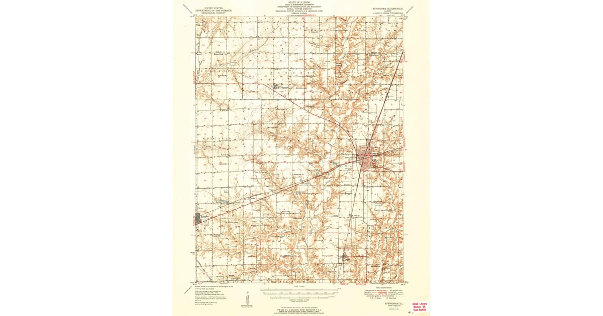 1951 Map of Effingham, IL — High-Res | Pastmaps