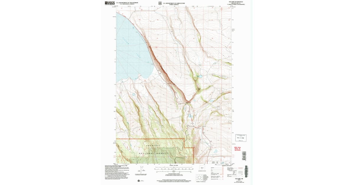2004 Map of Egli Rim, Lake County, OR — High-Res | Pastmaps
