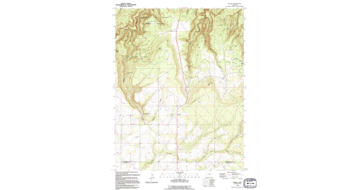 1994 Map of Egnar, San Miguel County, CO — High-Res | Pastmaps