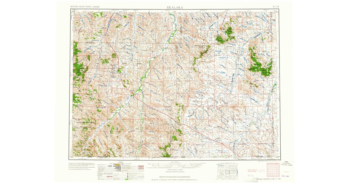 1960s Maps of Custer County, MT | Pastmaps