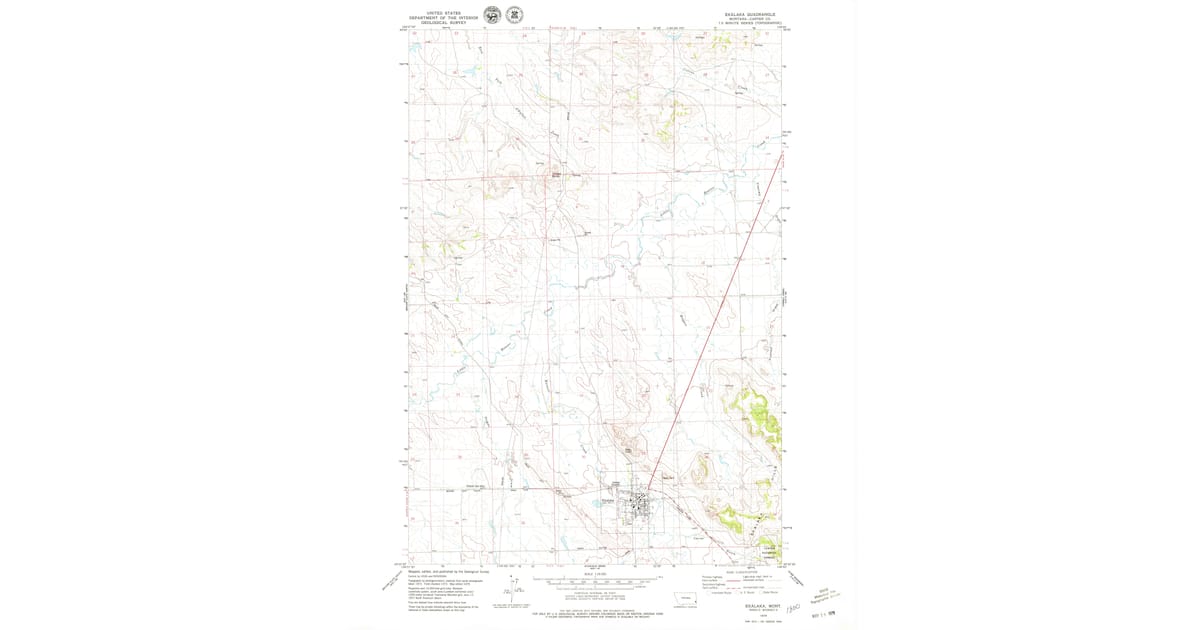1979 Map of Ekalaka, MT — High-Res | Pastmaps