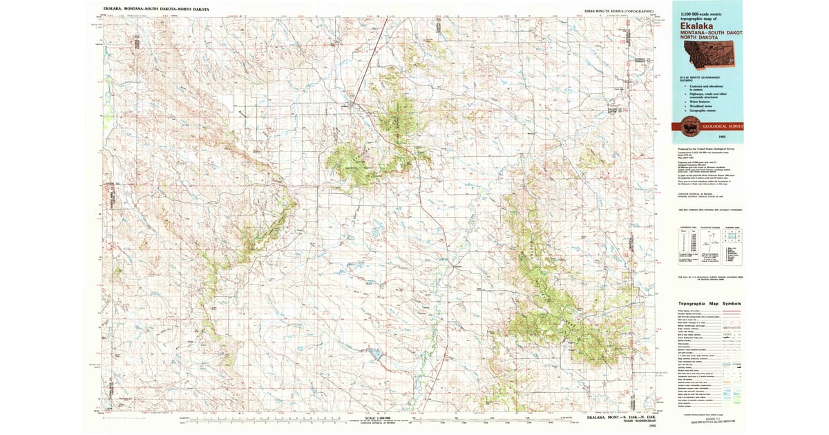 1982 Map of Ekalaka, MT — High-Res | Pastmaps