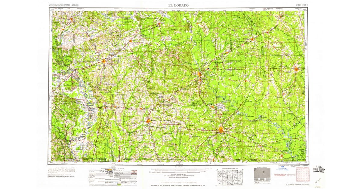 1958 Map of El Dorado, AR — High-Res, 1958 Print #2 | Pastmaps