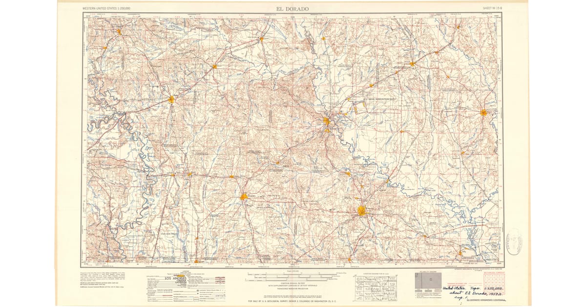 1958 Map of El Dorado, AR — High-Res, 1958 Print #3 | Pastmaps