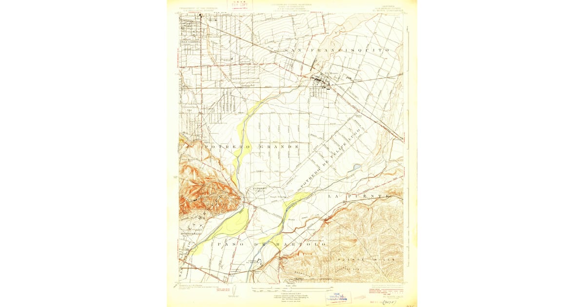 1926 Map of El Monte, CA — High-Res | Pastmaps