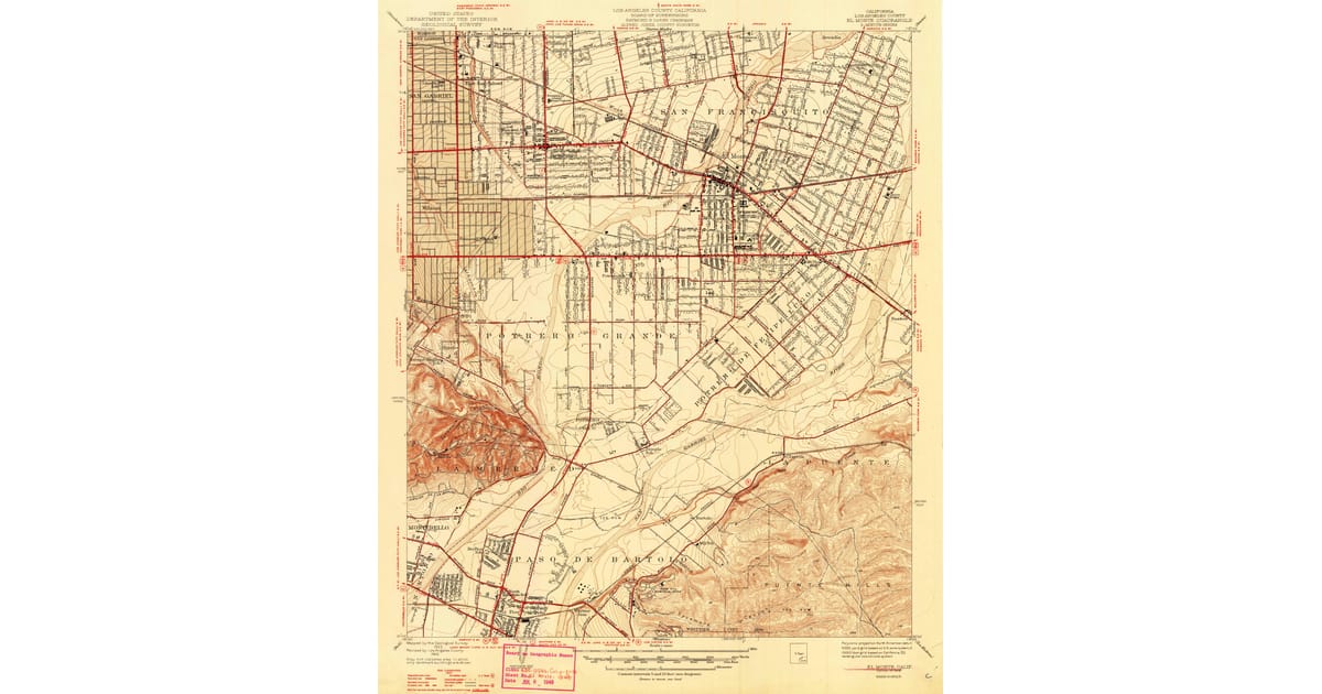 1948 Map of El Monte, CA — High-Res | Pastmaps