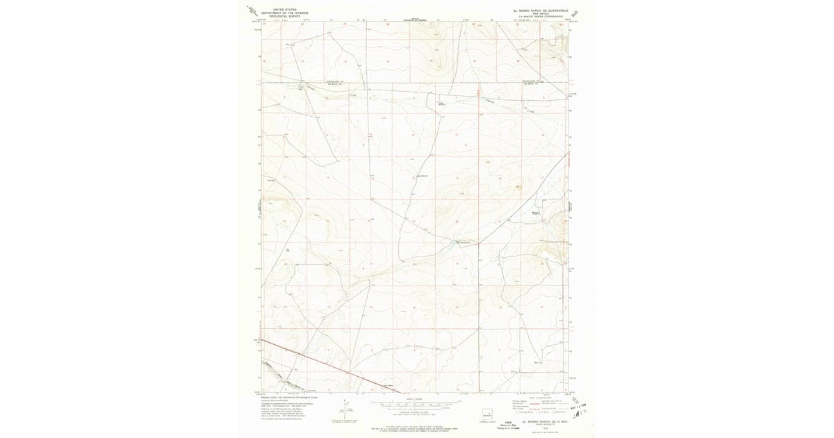 1978 Map of El Morro Ranch SE, De Baca County, NM — High-Res | Pastmaps