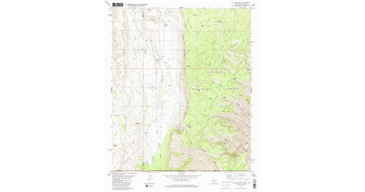 1979 Map of El Paso Gap, Eddy County, NM — High-Res | Pastmaps