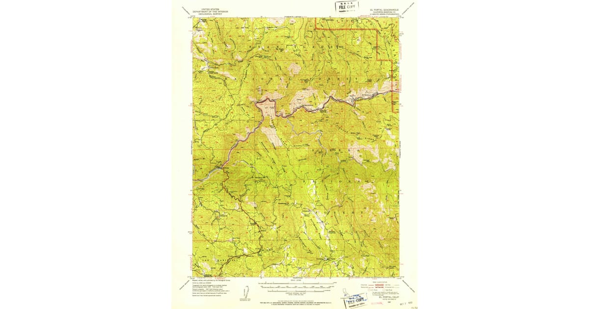 1947 Map of El Portal, CA — High-Res | Pastmaps