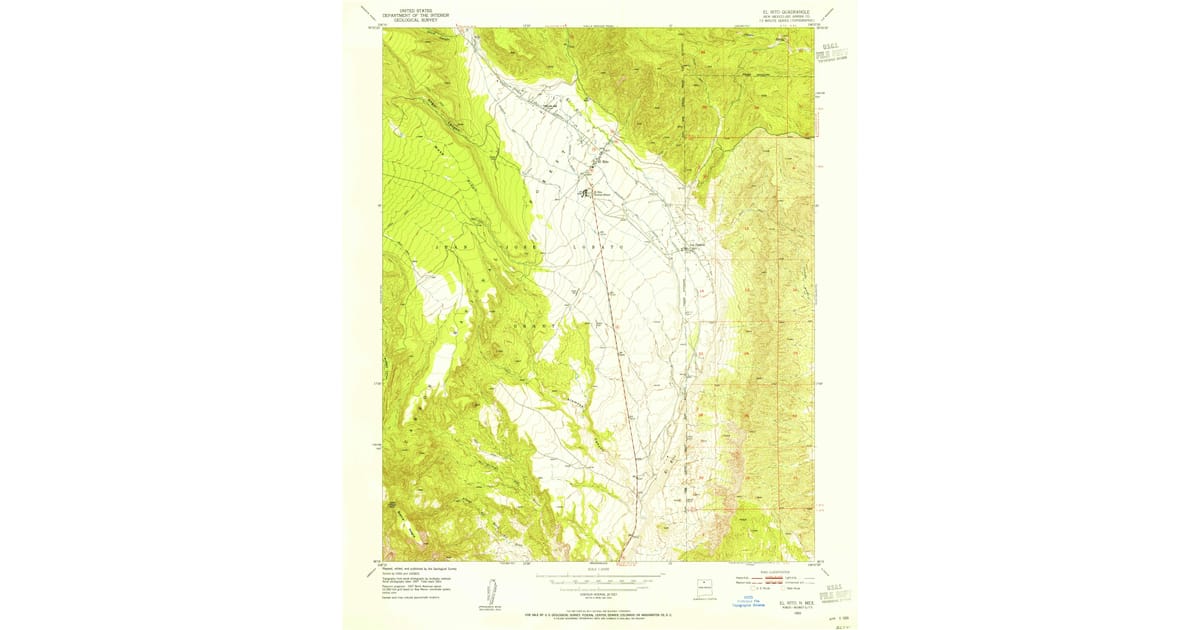 1953 Map of El Rito, NM — High-Res | Pastmaps