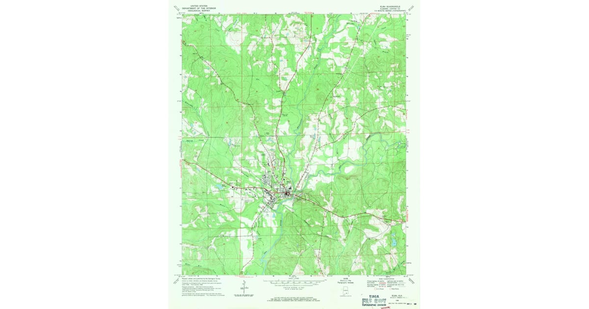 1968 Map of Elba, AL — High-Res | Pastmaps