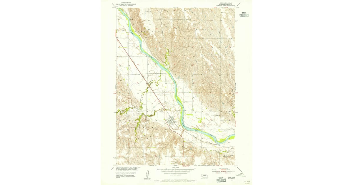 1953 Map of Elba, NE — High-Res | Pastmaps