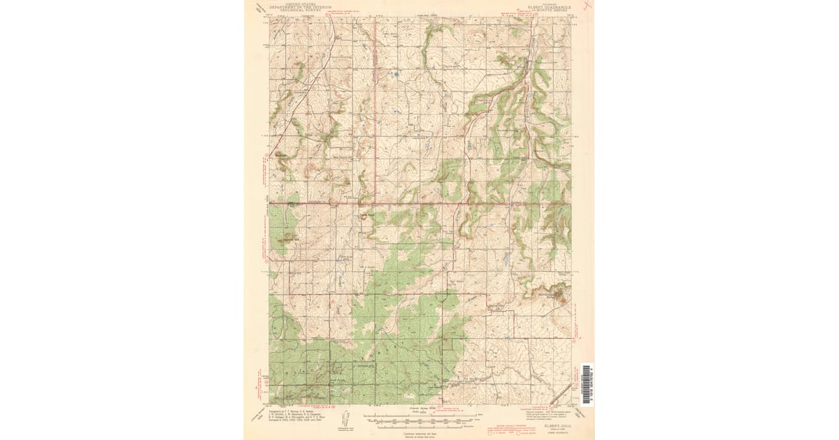 1944 Map of Elbert, CO — High-Res | Pastmaps