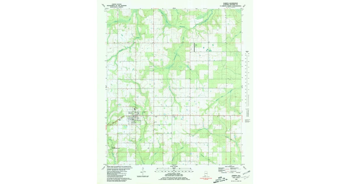1980 Map of Elberta, AL — High-Res | Pastmaps