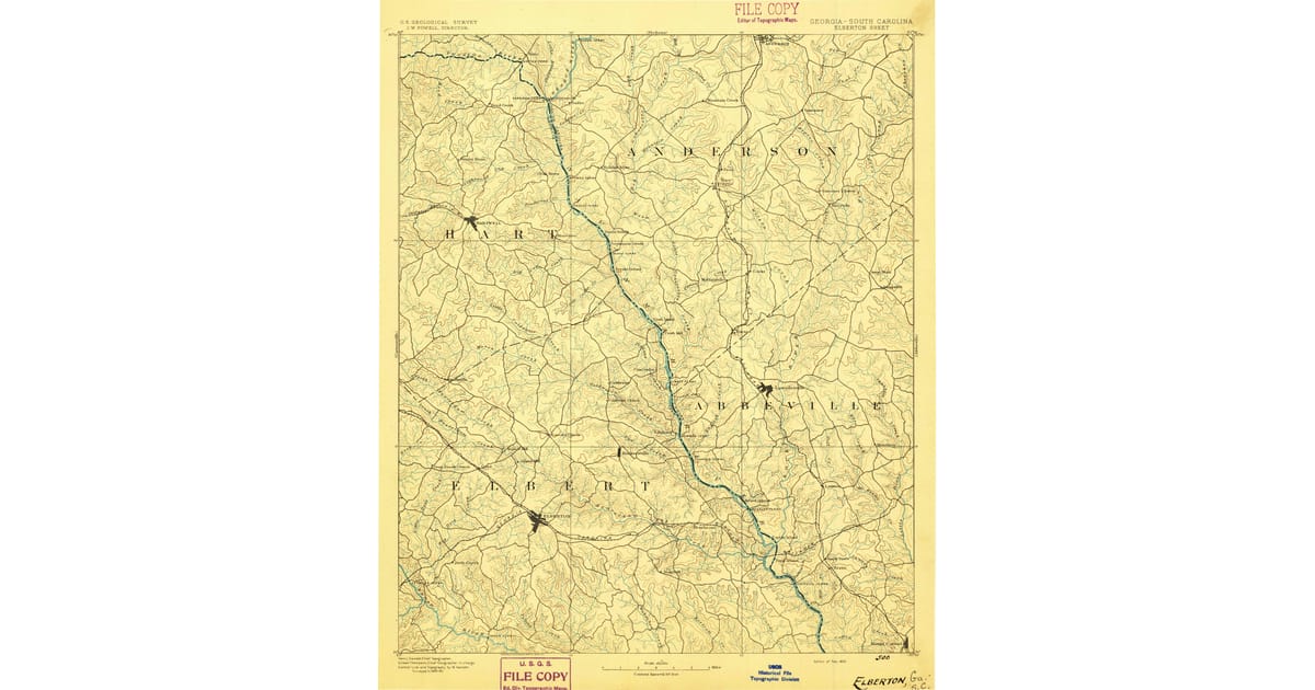 1893 Map of Elberton, GA — High-Res | Pastmaps
