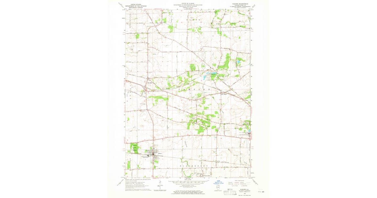 1964 Map of Elburn, IL — High-Res | Pastmaps