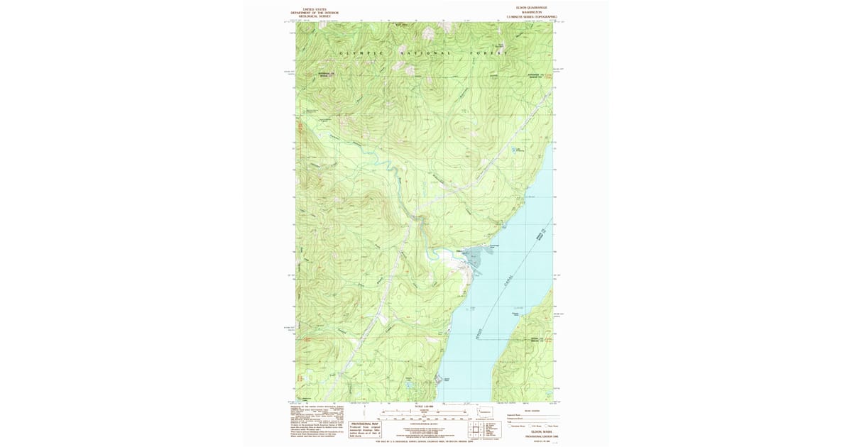 1985 Map of Eldon, Mason County, WA — High-Res | Pastmaps