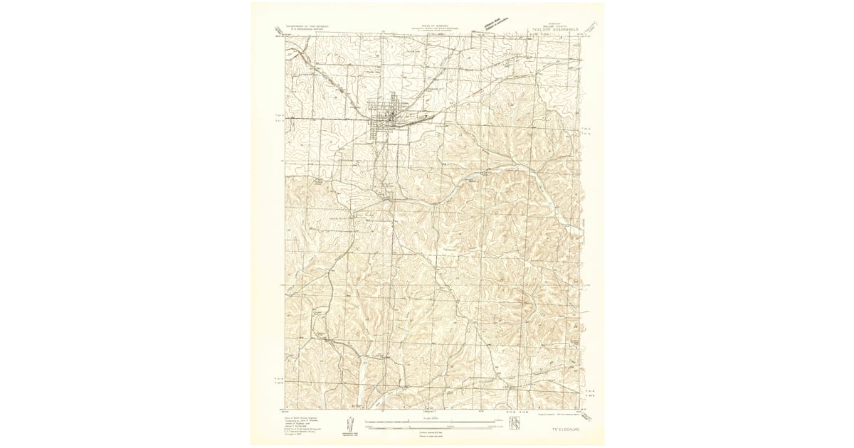 1935 Map of Eldon, MO — High-Res | Pastmaps