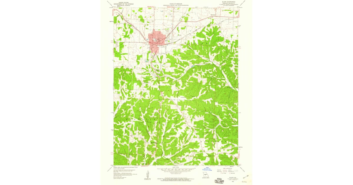 1959 Map of Eldon, MO — High-Res | Pastmaps