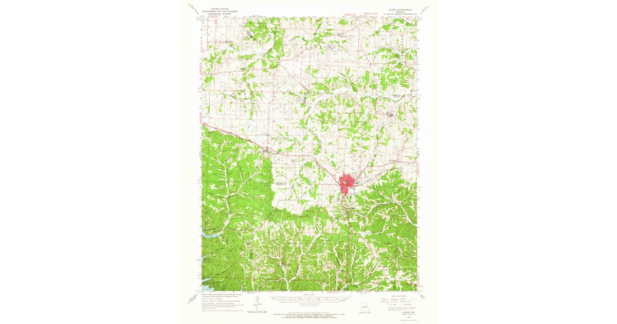 1960 Map of Eldon, MO — High-Res | Pastmaps