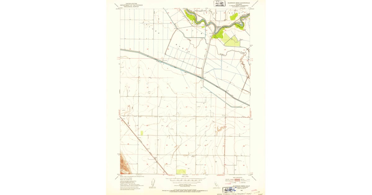 1952 Map of Eldorado Bend, Yolo County, CA — High-Res | Pastmaps
