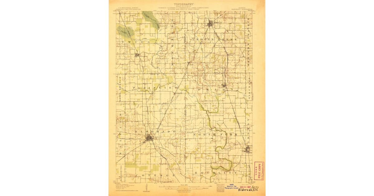 1906 Map of Eldorado, IL — High-Res | Pastmaps