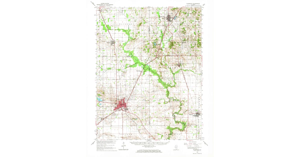 1963 Map of Eldorado, IL — High-Res | Pastmaps