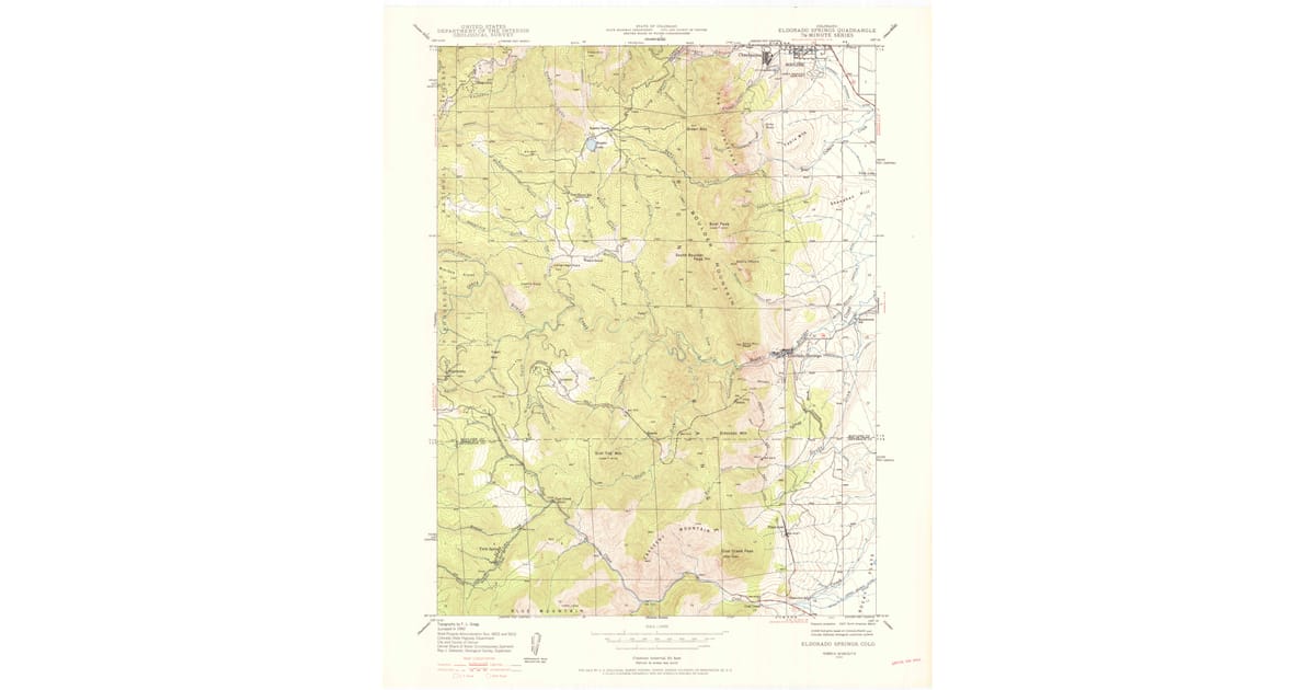 1942 Map of Eldorado Springs, CO — High-Res | Pastmaps