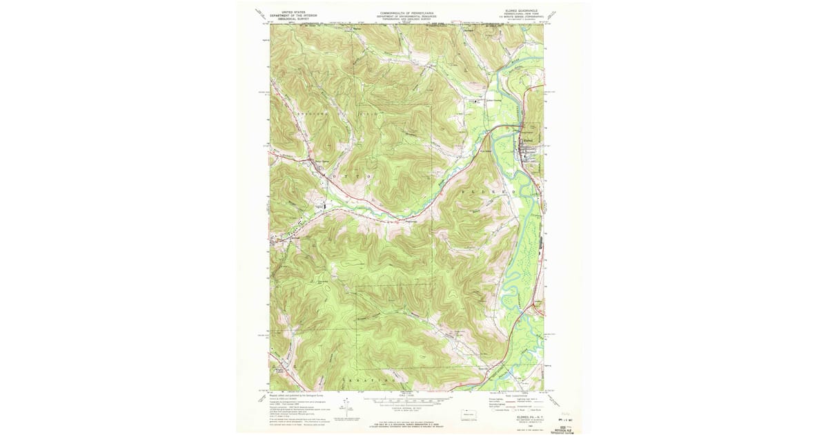 1969 Map of Eldred, PA — High-Res | Pastmaps