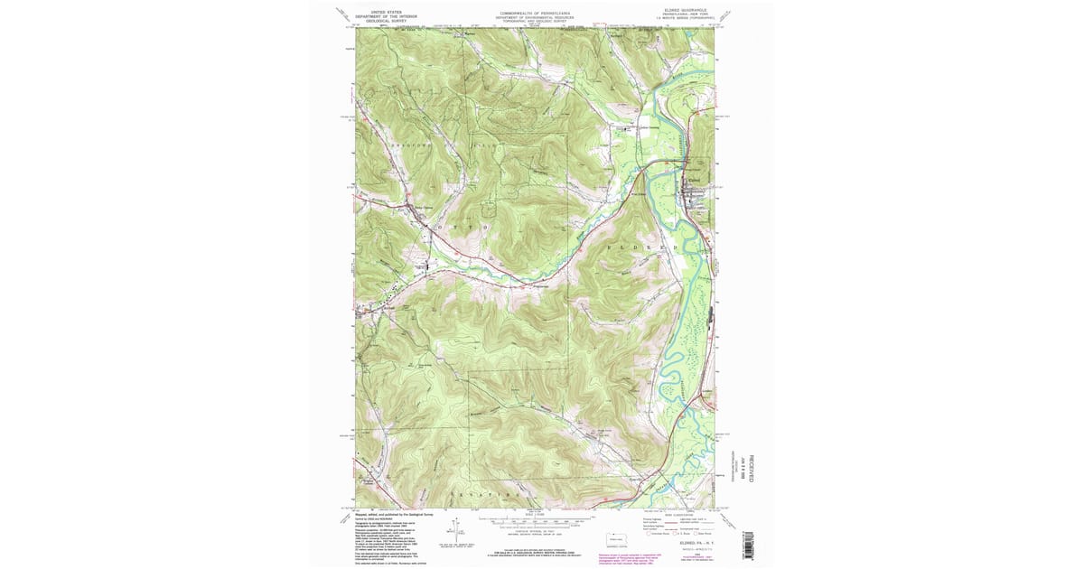1969 Map of Eldred, PA — High-Res, 1981 Print #2 | Pastmaps