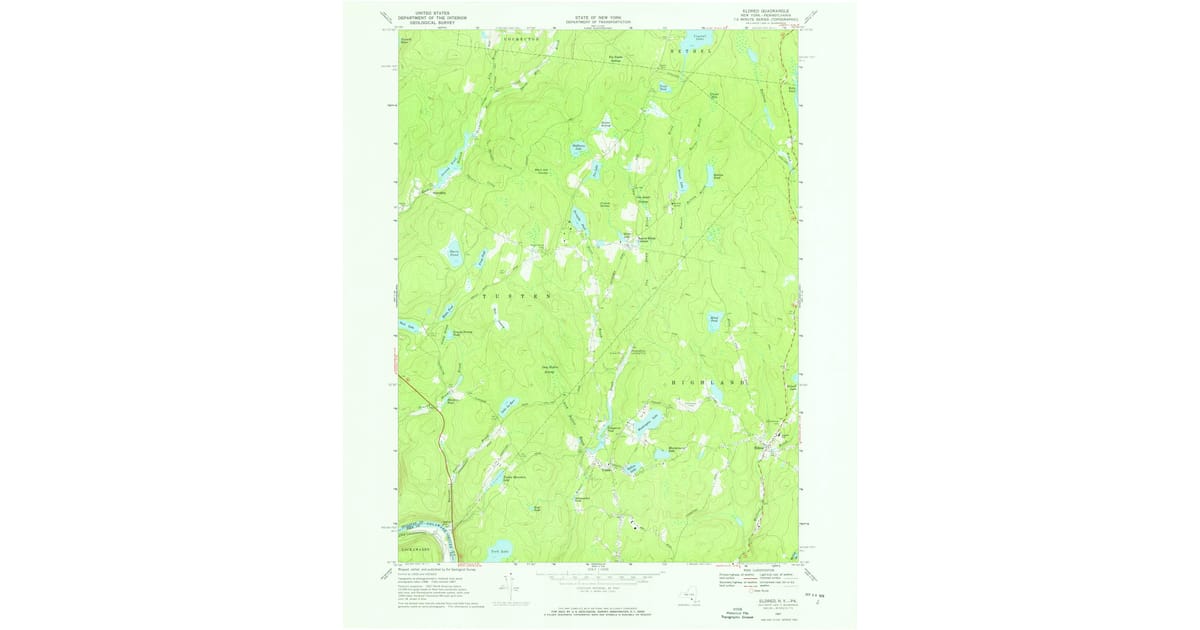 1967 Map of Eldred, NY — High-Res | Pastmaps