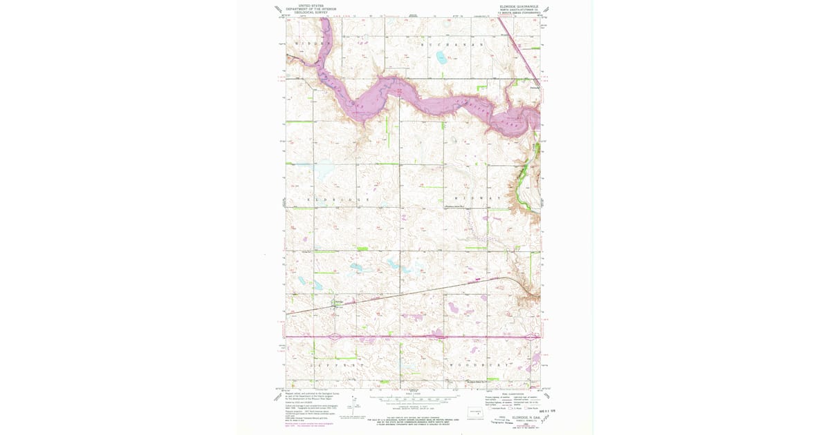 1952 Map of Eldridge, Stutsman County, ND — High-Res | Pastmaps